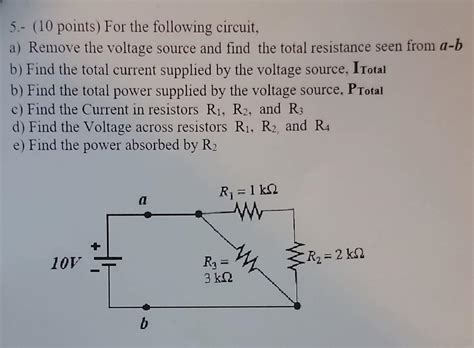 Solved Points For The Following Circuit A Remove Chegg
