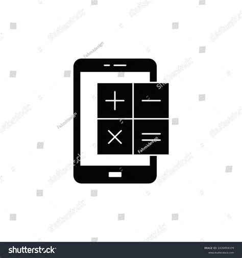 Calculator App Phone Icon Black Flat Stock Vector Royalty Free Shutterstock