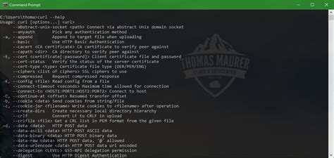Tar And Curl On Windows Thomas Maurer