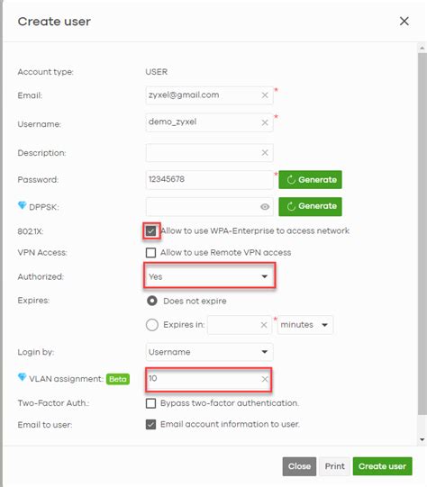 How To Configure Wpa2 Enterprise 8021x With Dynamic Vlan By Nebula Cloud Authentication