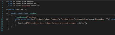 ServiceBus Mesaging Namespace Does Not Exist Issue Azure Azure Functions Vs Build Sdk
