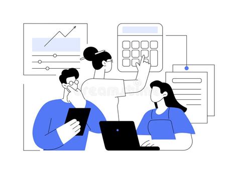 Ilustraciones De Vectores De Dibujos Animados Aislados De Contabilidad