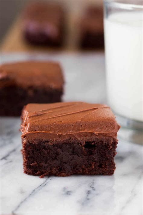 Fudge Brownies With Chocolate Frosting Just So Tasty