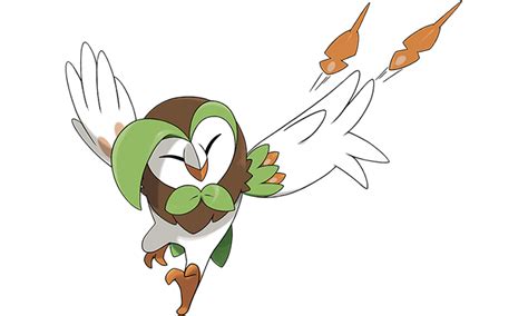 Dartrix Pokemon Pokemon Sm Official Art Tagme Beak Bowtie Claws Closed Eyes Feathers