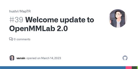 Welcome Update To OpenMMLab Issue Hustvl MapTR GitHub