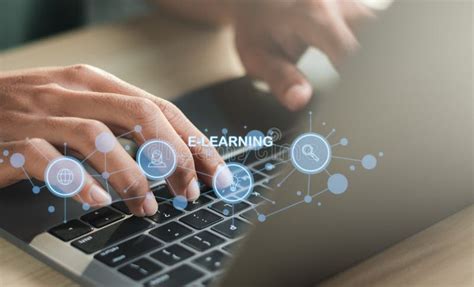 Education Internet Technology Person Who Attends Online Lessons On A Digital Screen Education