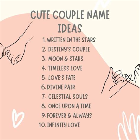 Couple Name Ideas Cute Couple Names For Instagram Cute Couple Names