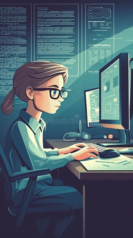 Genius Little Boy As A Hacker Is Coding And Programming On Computer