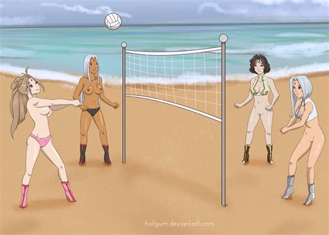 Rule 34 Beach Beach Volleyball Belldandy Bikini Bikini Top Bottomless Hotgum Lind Lost Bet Oh