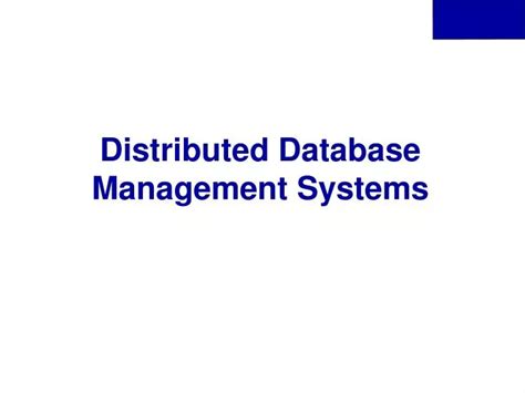 Ppt Distributed Database Management Systems Powerpoint Presentation Free Download Id640931