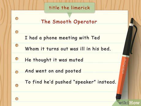How To Write A Limerick With Sample Limericks WikiHow