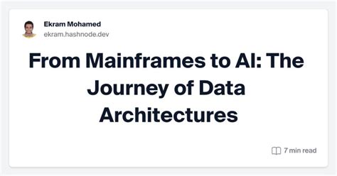 Ekram Mohamed On Linkedin From Mainframes To Ai The Journey Of Data
