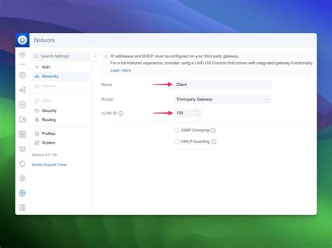 configure vlan on sophos firewall and unifi switch