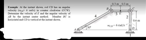03 M 03 M Example At The Instant Shown Rod Cd Has Angular Velocity Ï‰cd Rads Counter