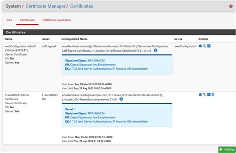 SEC ERROR INADEQUATE KEY USAGE When Accessing The WebGUI From Firefox Netgate Forum