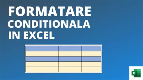 Formatare Conditionala In Excel Youtube