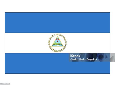 National Flag Of Nicaragua Stock Illustration Download Image Now