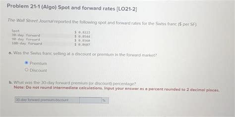 solved problem 21 1 algo spot and forward rates [lo21 2]