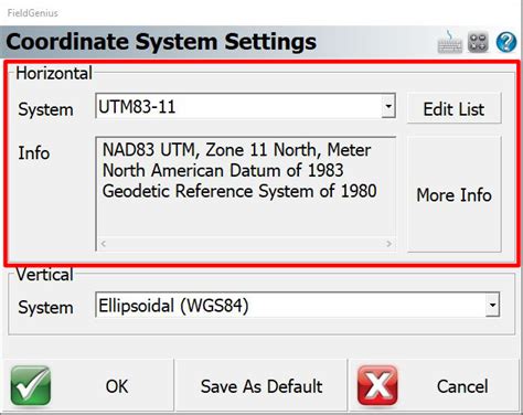Selecting A Coordinate System Survey Assistant