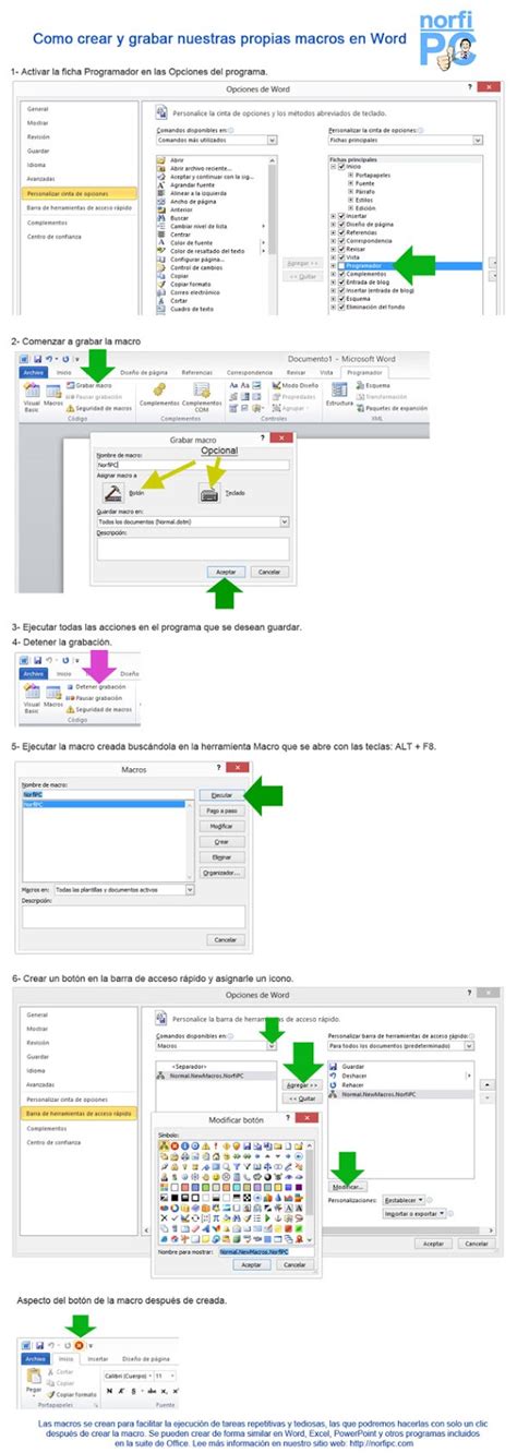 Blog de Norfi Infografía Como crear y grabar nuestras propias macros en Word