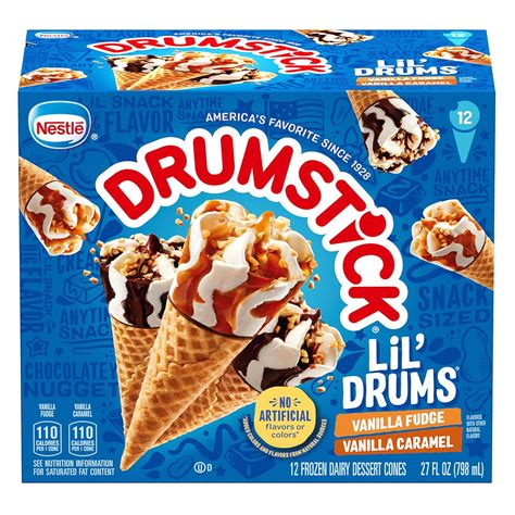 Drumstick Lil Drums Vanilla Fudge Swirl And Vanilla Swirl