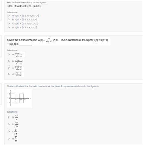 solved find the linear convolution on the signals x [n]