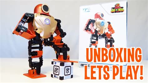 Unboxing And Lets Play Robohero Humanoid Robot Review Intelligent Toy Like Cozmo Youtube