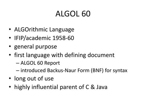 Ppt F28pl1 Programming Languages Powerpoint Presentation Free