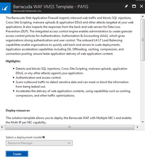 Deploying The Barracuda Web Application Firewall Virtual Machine Scale Sets Vmss Byol