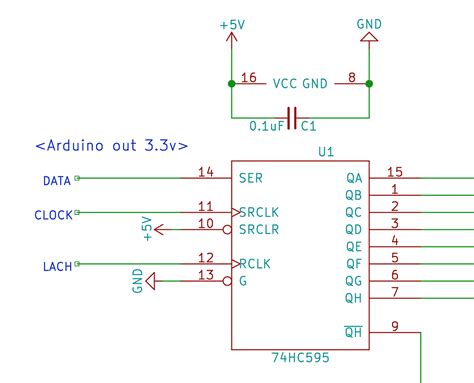 Arduino 33v 74hc595 5v Be Available General Electronics Arduino Forum