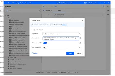 actualiser le fichier excel dans sharepoint avec power automate desktop