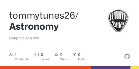 Github Tommytunes Astronomy Simple Clean Site