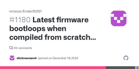 latest firmware bootloops when compiled from scratch for ender 3 s1 f4