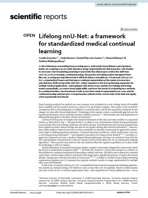 Lifelong Nnu Net A Framework For Standardized Medical Continual Learning Pdf Image