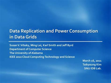 ppt data replication and power consumption in data grids powerpoint
