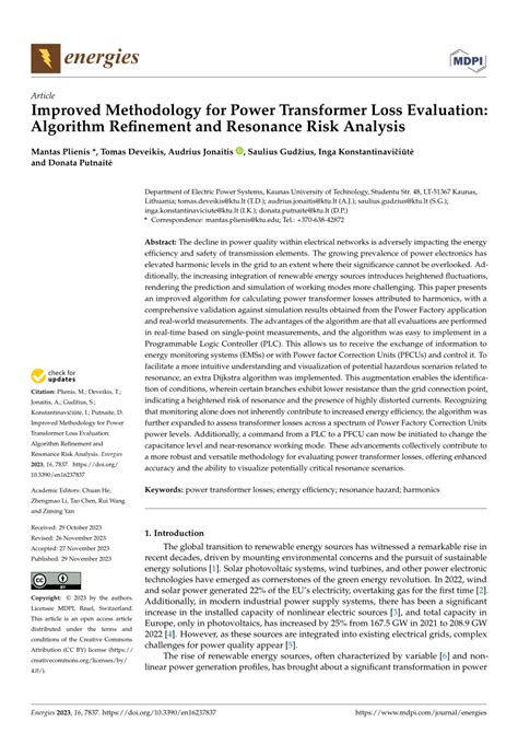 pdf improved methodology for power transformer loss evaluation