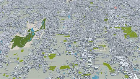 Medan City Indonesia 3d Model 30km Flippednormals
