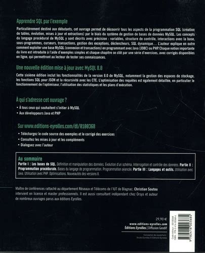 programmer avec mysql de christian soutou grand format livre