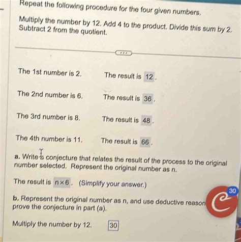 solved repeat the following procedure for the four given numbers