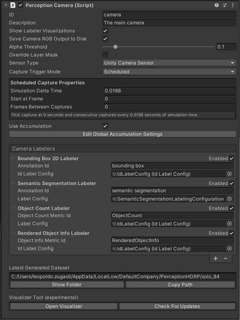 the perception camera component perception package 1 0 0 preview 1