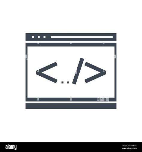 Coding Line Vector Glyph Icon Stock Vector Image And Art Alamy