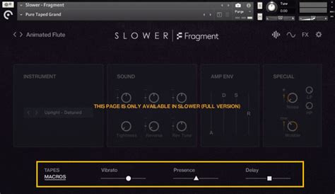 【無料】e Instruments「slower Fragment」有料版slowerから6種類のプリセットが厳選されたlofi系