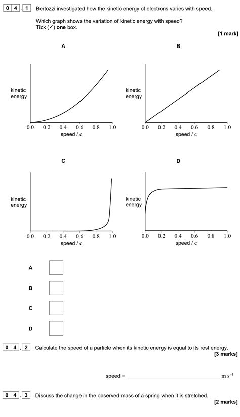 A Level Aqa Physics Special Relativity Bertozzi Investigated How The Ki