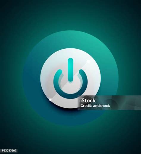 유리 투명 효과 전원 시작 버튼에 아이콘을 벡터 Ui 또는 애플 리 케이 션 심볼 디자인 에 대한 스톡 벡터 아트 및 기타 이미지 검은색 그래픽 사용자