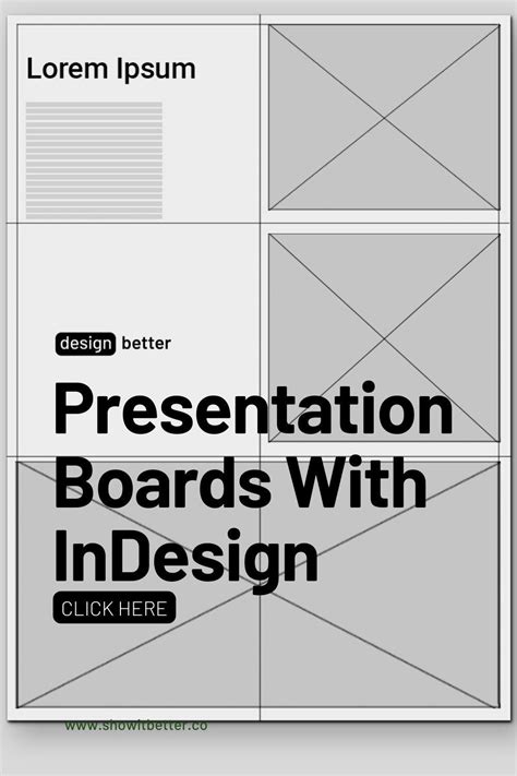 Presentation Boards With Indesign Presentation Board Presentation Presentation Design