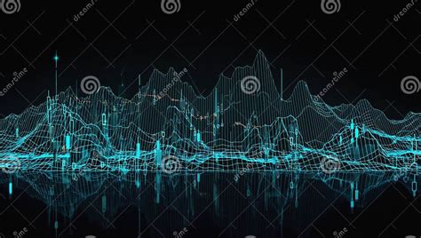 Visual Representation Of Digital Sound Waves In Vibrant Blue Colors Stock Image Image Of