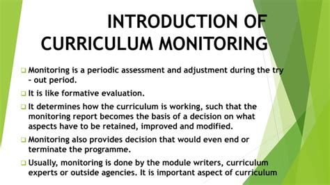 Curriculum Monitoring Ppt