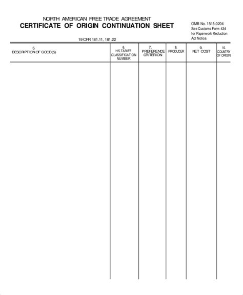 Certificate Of Origin Template 8 Free Word Pdf Documents Download