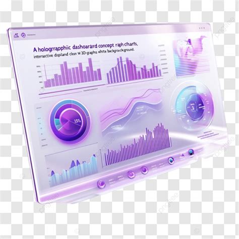 Interactive Holographic Dashboard With 3d Elements Interactive