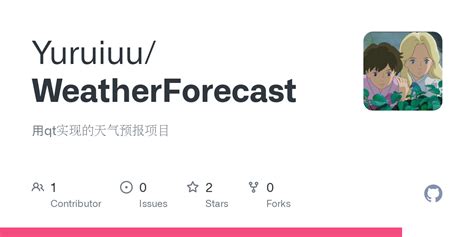 github yuruiuu weatherforecast 用qt实现的天气预报项目